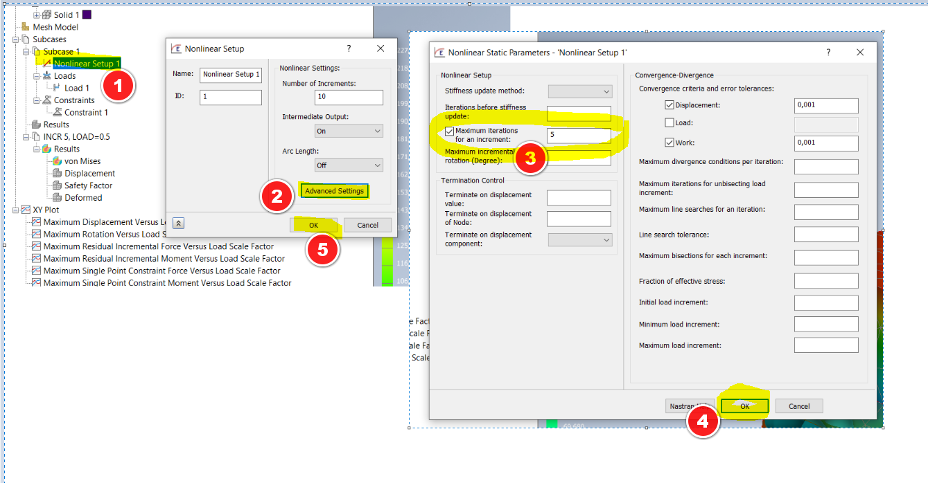 How To Reduce Number Of Iterations For Each Load Increments In Inventor