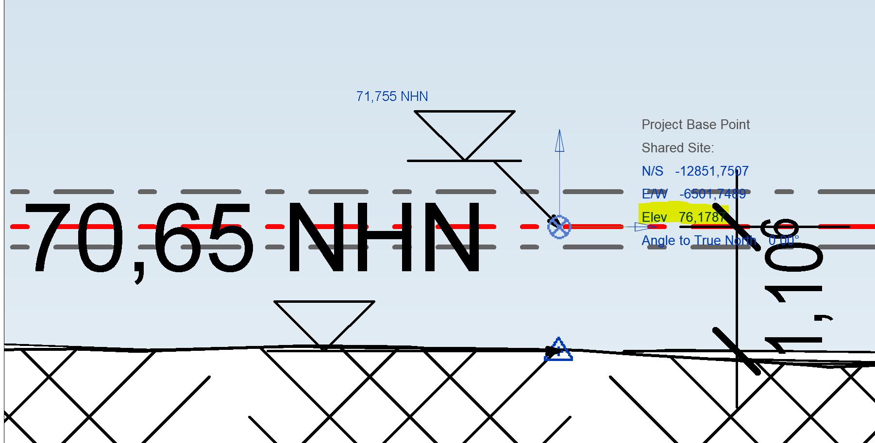 The high of the project basis point not correct in Revit