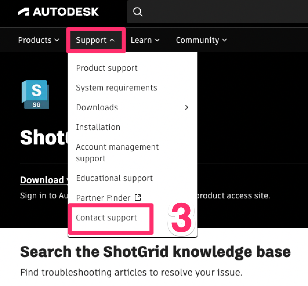 How to create a ShotGrid support case