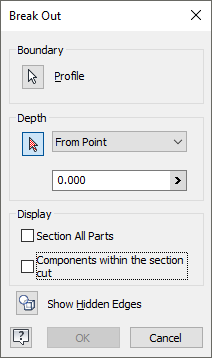 Several parts are missing from a particular Inventor assembly drawing view