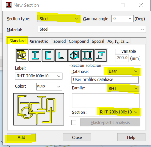 How to create rectangular hollow section made of timber in Robot ...