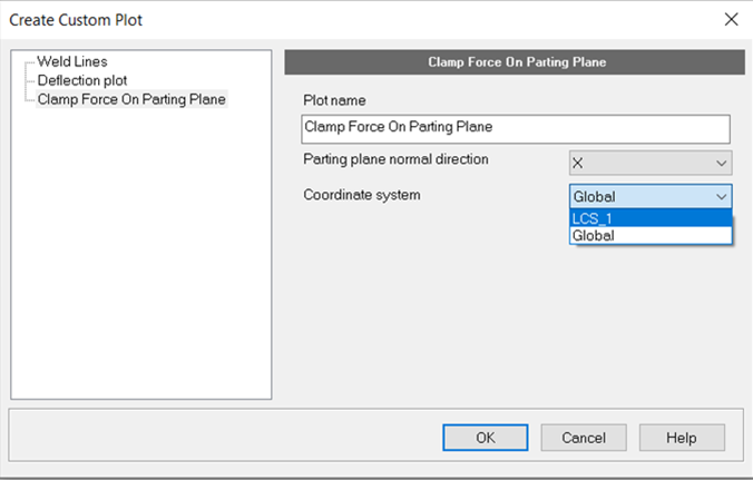 How to calculate clamp force in any custom direction in Moldflow