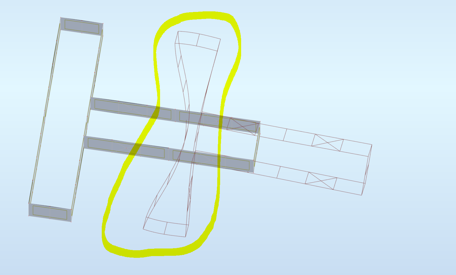 Discrepancy in displacement of equally loaded models simulated by shell and bar finite elements ...