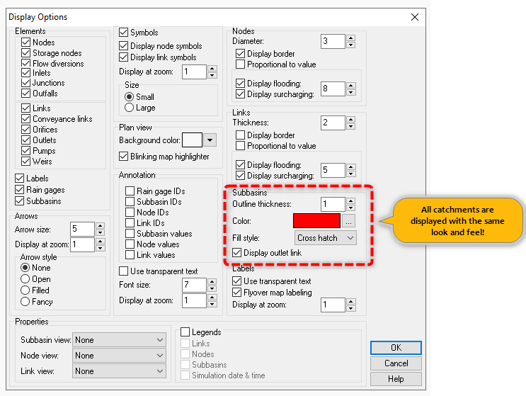 How to change subbassin color in SSA Civil 3D