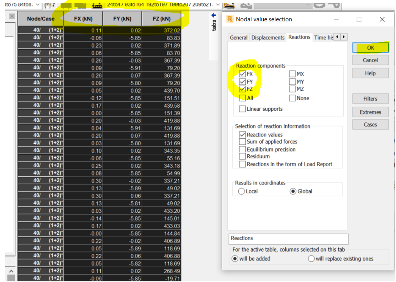 如何在Robot Structural Analysis中显示柱基设计的力。