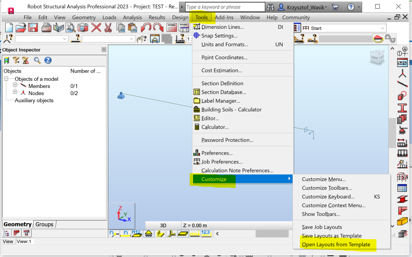 如何在 Robot Structural Analysis 中关闭不必要的查看器