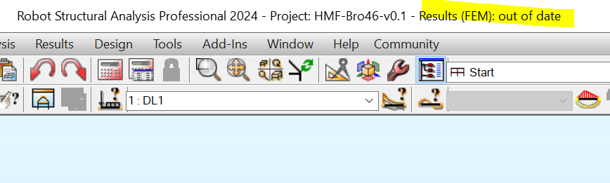 Incorrect results presented for model in Robot Structural Analysis
