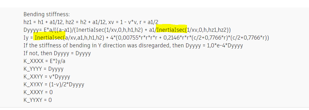 Simplified Isec 在基体组成公式中是什么意思？在 Robot Structural Analysis 的帮助中提供的