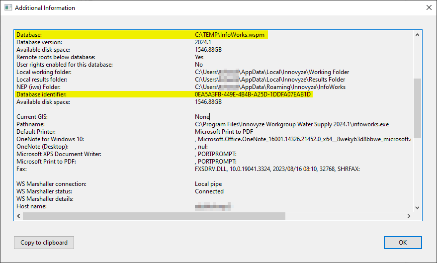 How to back up a database in InfoWorks WS Pro