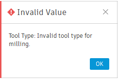 Trying to use a form tool to machine an undercut gives "Invalid tool ...
