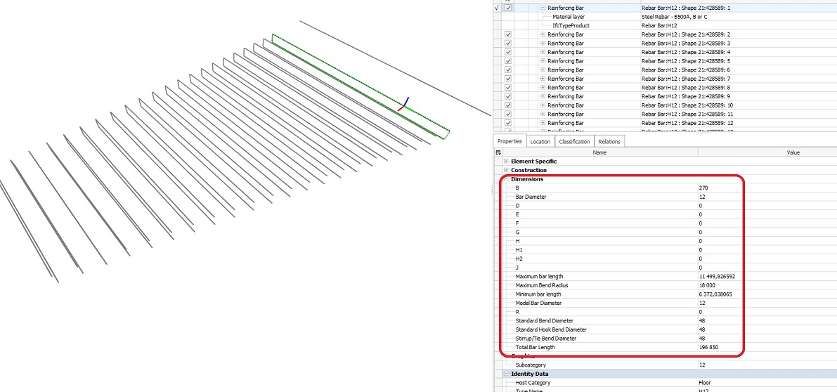 Wrong dimensions and missing "Length for each bar" for rebars from varying rebar sets exported ...