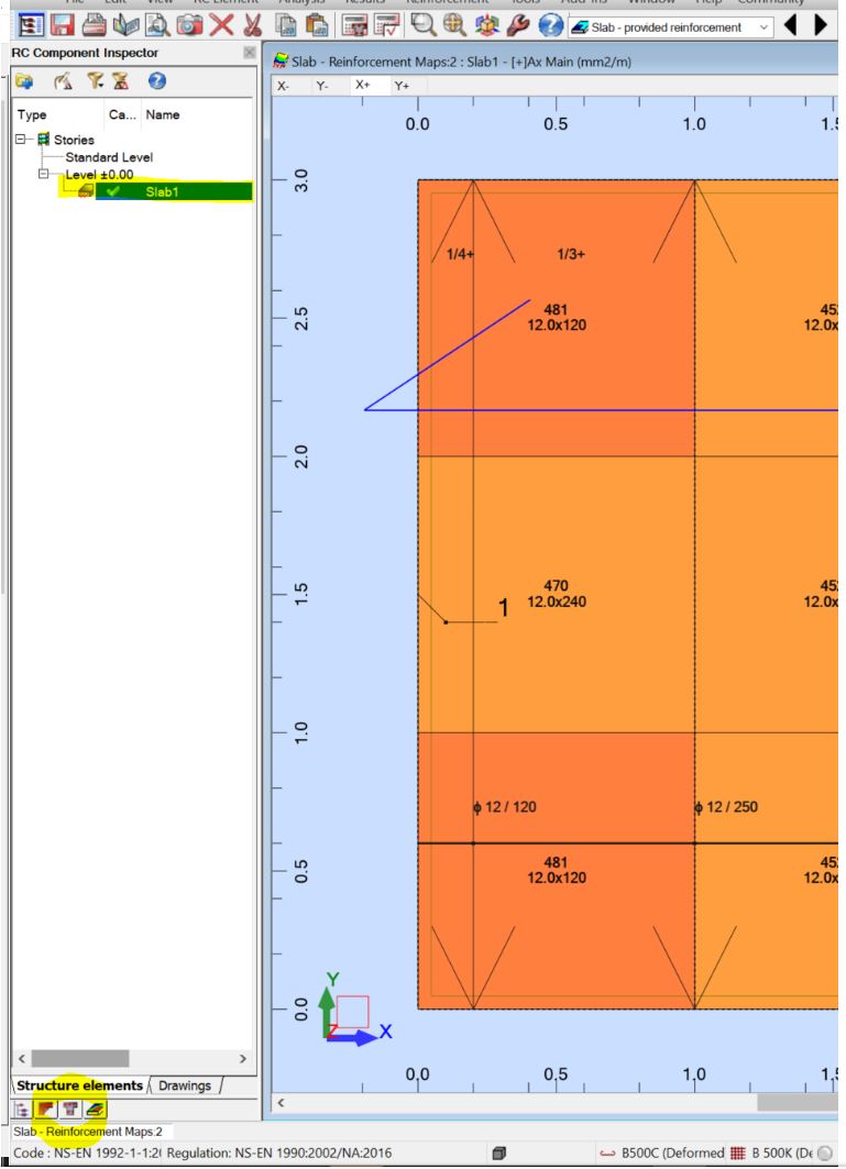 How to revise previously defined provided reinforcement for panels in Robot Structural Analysis
