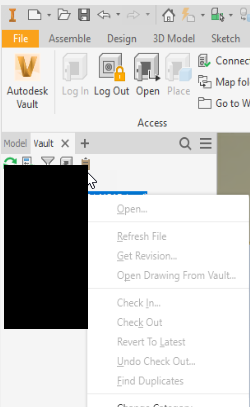 Vault Checkin is grayed out in Context Menu in Inventor