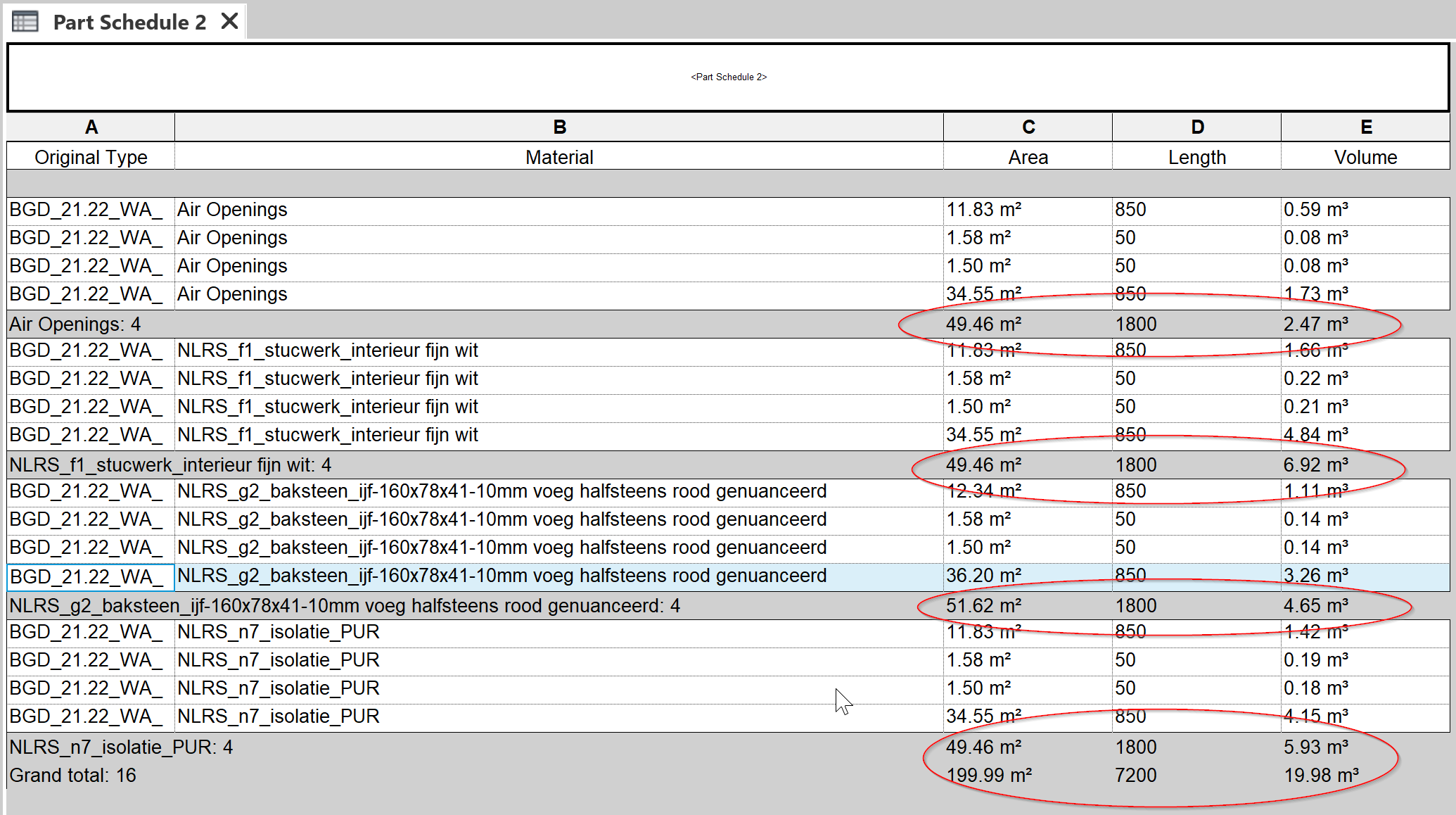 How to calculate total sums of area, volume, and length properties in ...