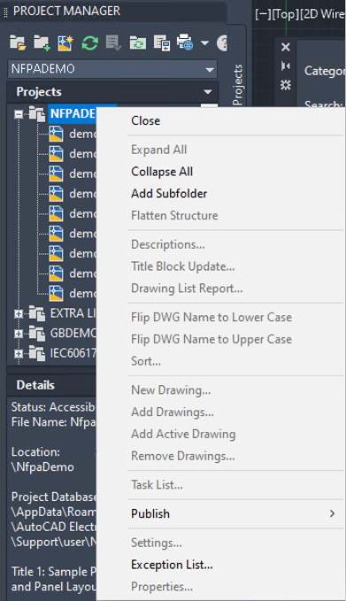 Project Manager right click menu options are grayed out in AutoCAD ...