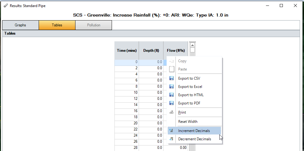 How to show more or fewer decimal places in the results tables in ...