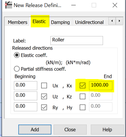 How to simulate roller acting as compression only element with adjustable spring elasticity in ...
