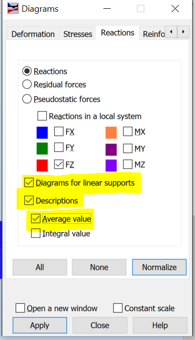 How to display reaction symbols and values for wall foundations in Robot Structural Analysis