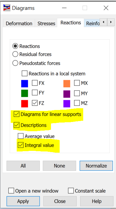 How to display reaction symbols and values for wall foundations in Robot Structural Analysis