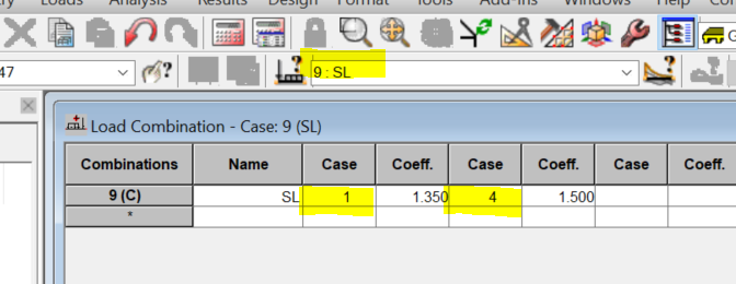Loads missed in load table for selected load case in Robot Structural Analysis