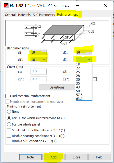 Reinforcement bar diameters not available in Slab Reinforcement Code Parameters dialog in Robot ...