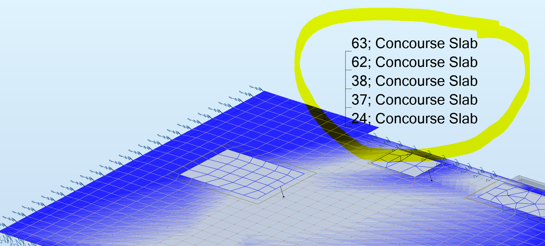 Meshed opening interiors followed by incorrect results for slab model in Robot Structural Analysis
