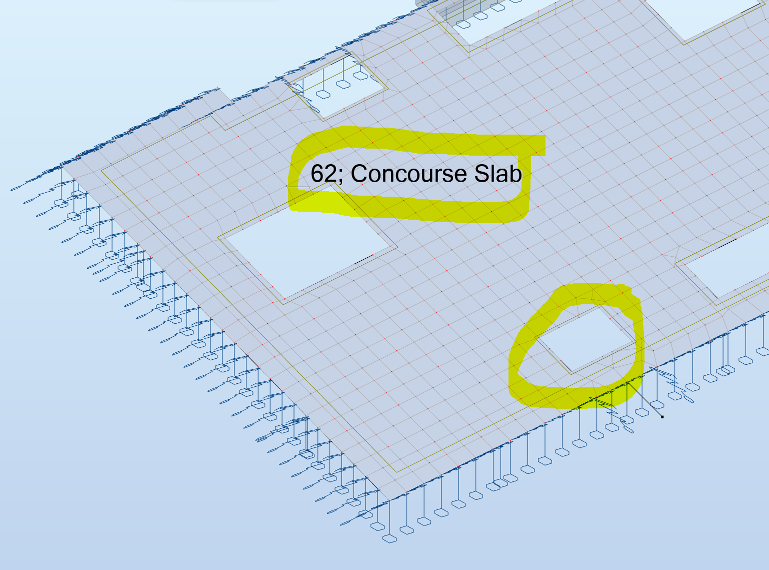 Meshed opening interiors followed by incorrect results for slab model in Robot Structural Analysis