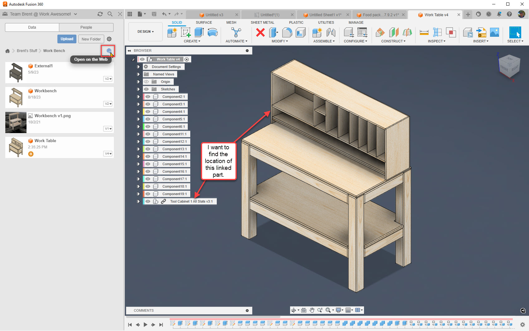 How to find the file path for designs and related items in Fusion