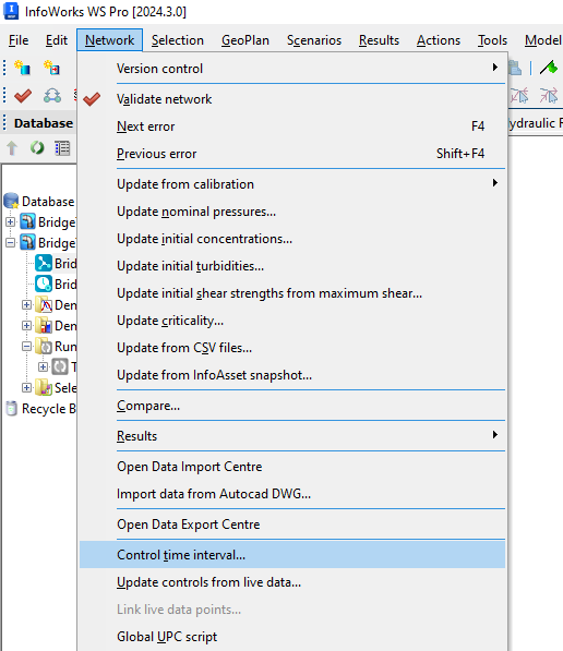 "E0440" error when validating a network in InfoWorks WS Pro