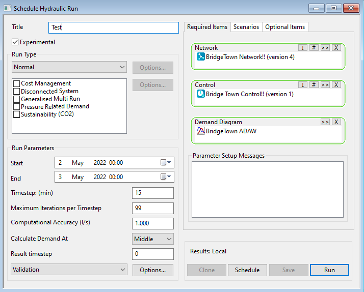 "Start time value is inconsistent between Run and Control" or "End time value is inconsistent ...