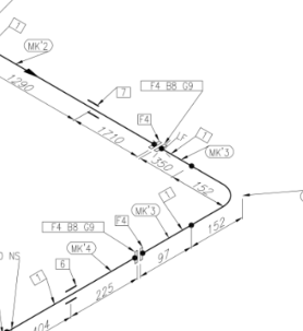 How to create a dimension for an elbow, anchoring from end point to ...