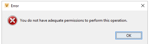 "You do not have adequate permissions to perform this operation" when running BOM Export in Vault