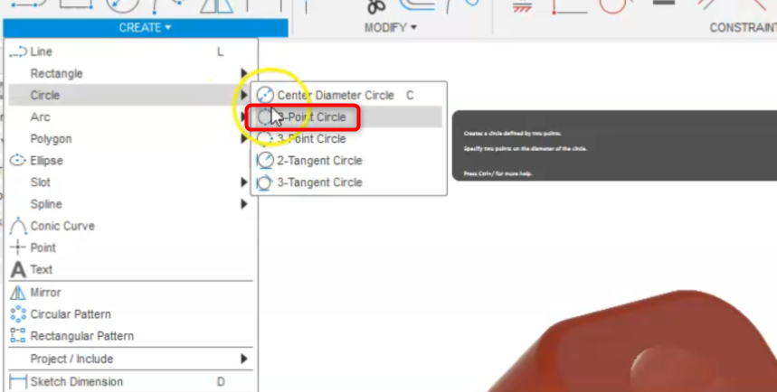 Missing "snap point center" marker on solid body hole when using ...