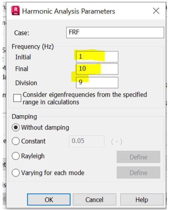 What is a difference between harmonic and FRF analysis in Robot Structural Analysis