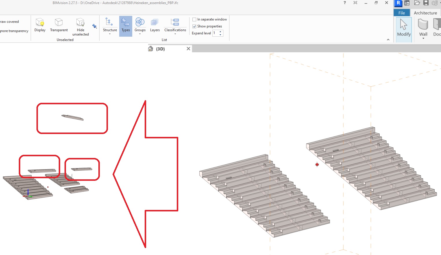 Assembly objects get wrong Z location when exporting to IFC from Revit