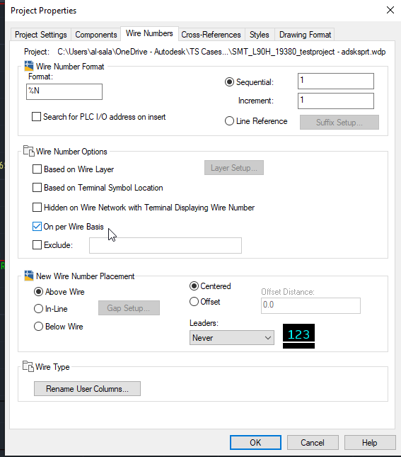 Unable to assign two wire number tags after a splice in AutoCAD Electrical