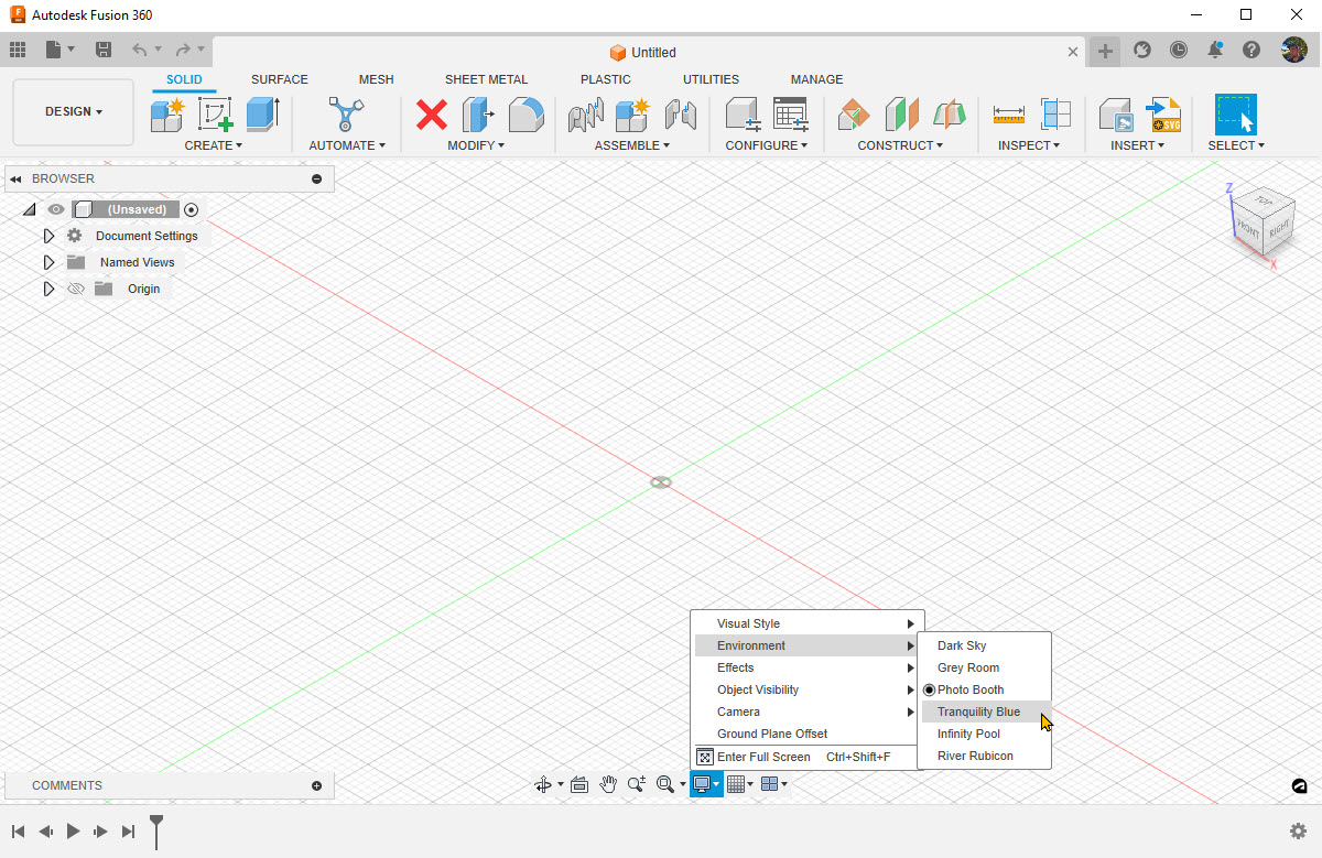 使网格线在 Fusion 360 中更清晰地显示