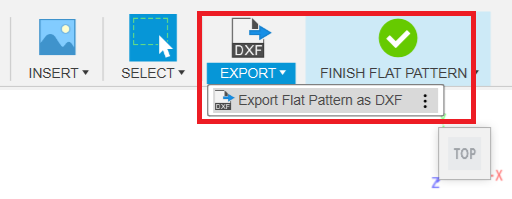 How to export DXF of sheet metal component in Fusion