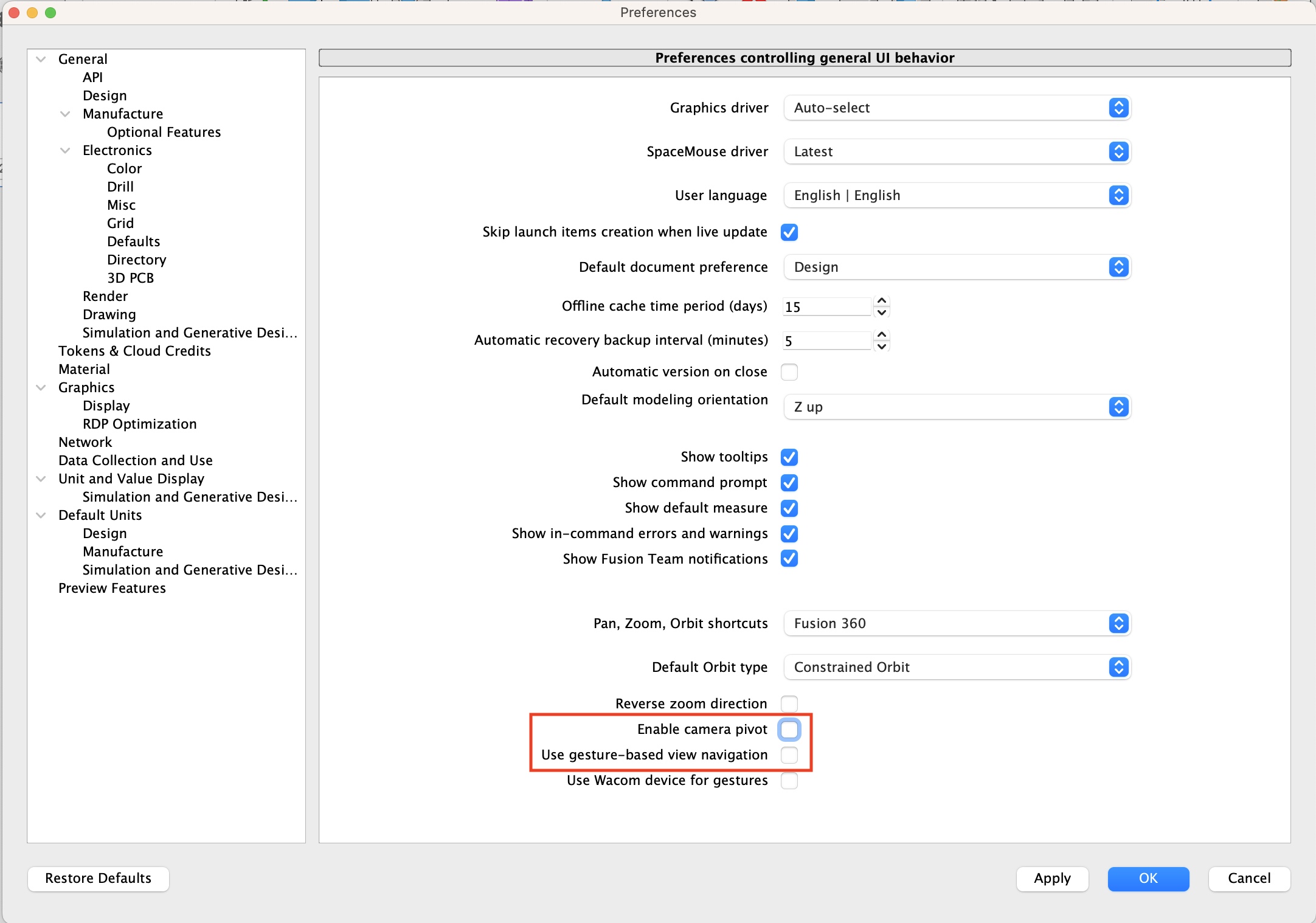 Scroll wheel zoom not responding in Fusion on Mac