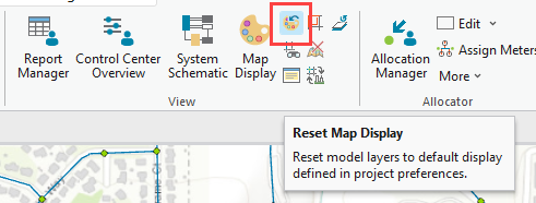 Some elements are suddenly missing from the map in InfoWater Pro