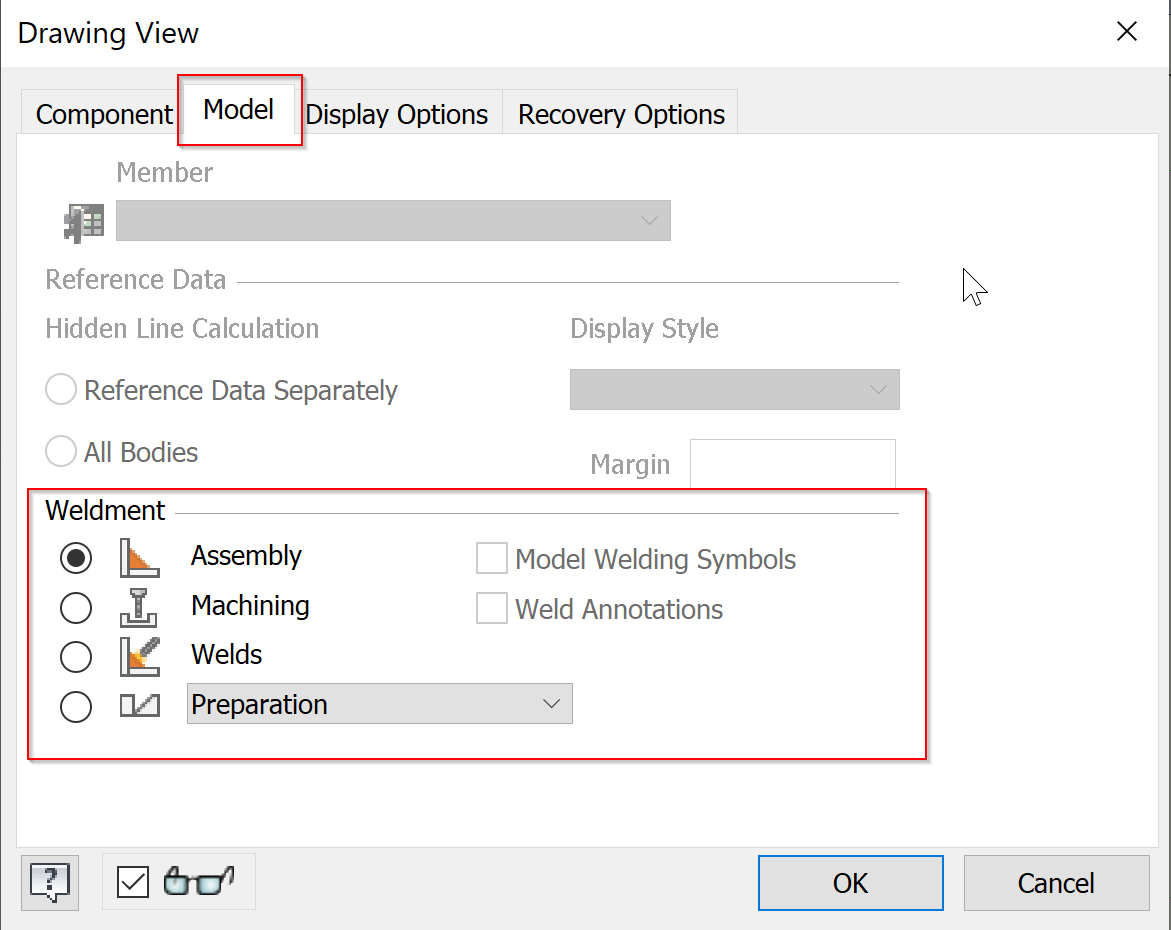 How to show manufacturing stages of weld assembly in Inventor drawing