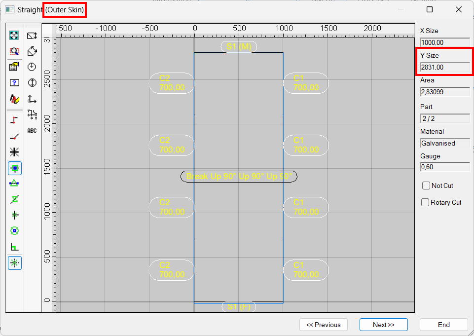 How to develop Double Wall parts with the expected size in CAMduct