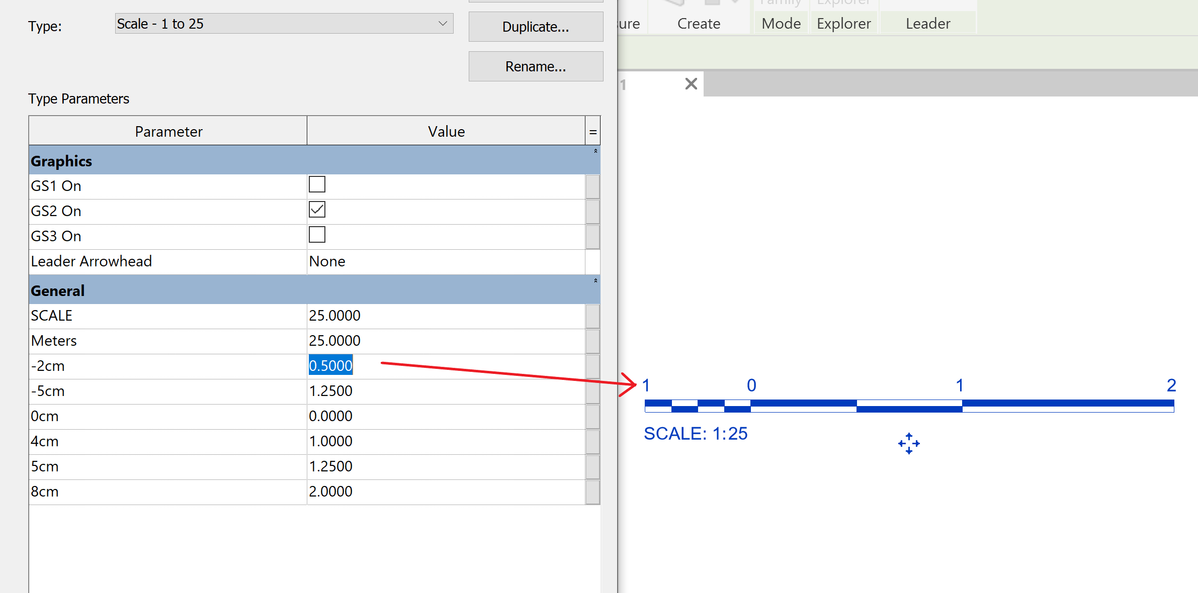 Graphic scale not showing label accurately in Revit