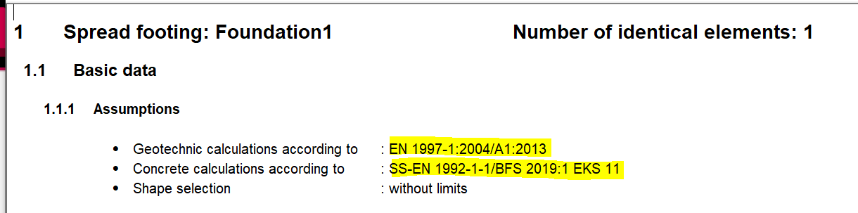 Which codes are considered while combinations generation in concrete ...