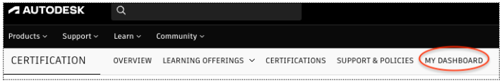 About your Autodesk certification account