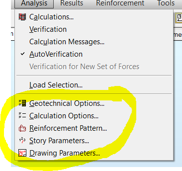 How to export saved sets of parameters for concrete members provided reinforcement design to ...