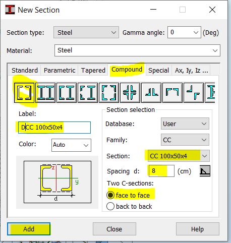 Incorrect radius of gyration for user defined compound section presented while steel code check ...
