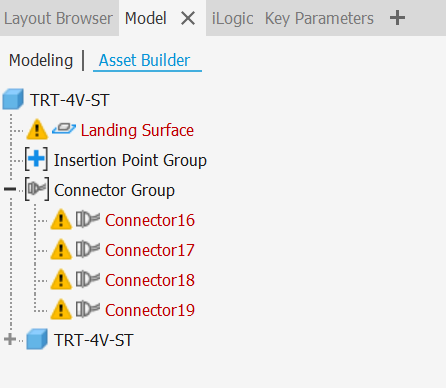 Factory Design Utilities Assets connectors and landing surface shows warning after creating it ...