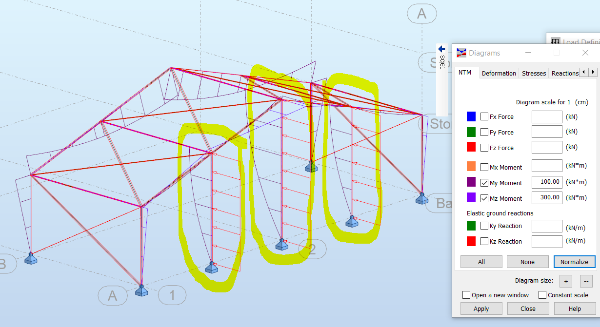 Results not presented for selected members in model with stories defined in Robot Structural ...