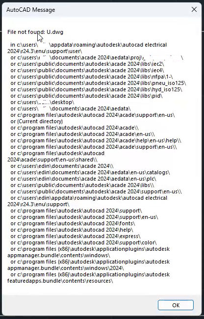 "File not found" error when inserting components or footprint symbols ...